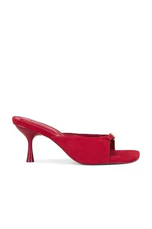 Simkhai Carey Suede Mule With Gold-tone Buckle Accent