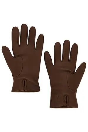 Saint Laurent Lambskin Leather Gloves With Cashmere Lining