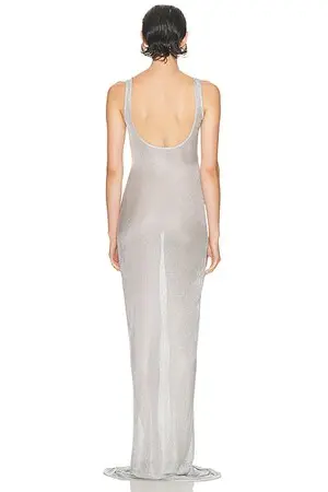 PRISCAVERA Scoop Neck Maille Dress