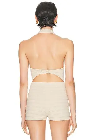 Retrofete Tinsley Vest Top - Metallic Cream