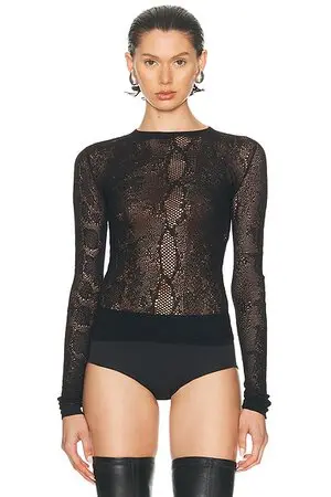 Attico Python Lace Top