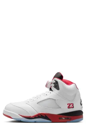 JORDAN Air 5 Retro Og Sneaker - White/fire Red/black