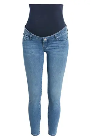 ACCOUCHEE Skinny Foldover Waistband Maternity Jeans