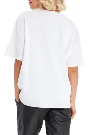 ACCOUCHEE Anytime Anywhere Maternity/nursing T-shirt With Side Zips - White