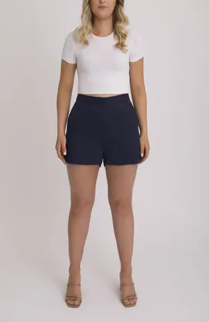 AAM THE LABEL High-waisted Relaxed Fit Short - Navy