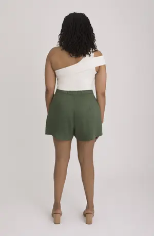AAM THE LABEL High-waisted Relaxed Fit Short - Pine