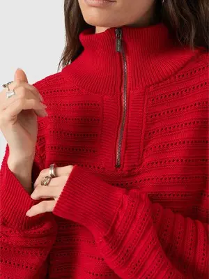 SAINT + SOFIA Ester Quarter Zip Knit