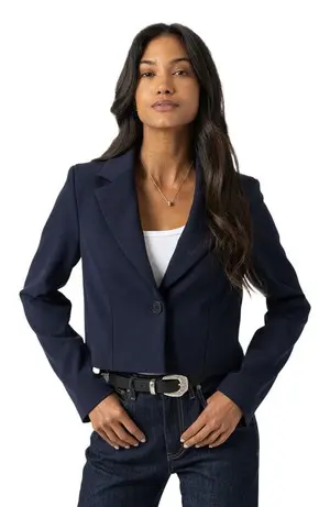 SAINT + SOFIA Astrid Cropped Blazer