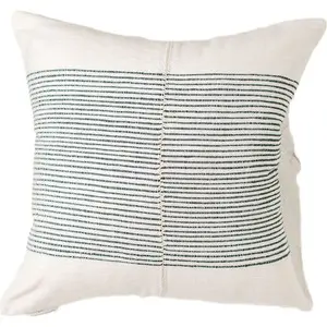 CREATIVE WOMEN Riviera Hand-stitch Throw Pillow Cover - Navy