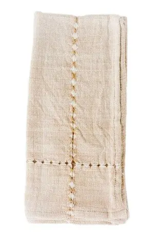CREATIVE WOMEN Pulled Cotton Napkinsset Of 4 - Rattan
