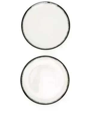 ANN DEMEULEMEESTER Set Of Two Ceramic Plates - White