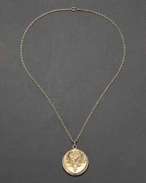 Alexis Bittar Antique 14k Filled Locket Necklace - Gold