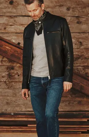 LAST WOLF Wheeler Peak Racer Leather Jacket