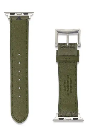 Mcm Apple Watch Band In Visetos - Green