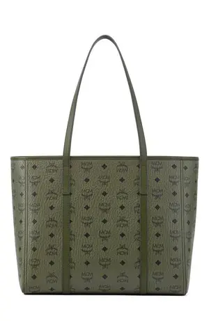 Mcm Toni Top-zip Shopper - Green