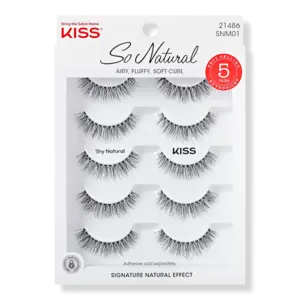 Kiss So Natural False Eyelashes Shy Natural - One-color