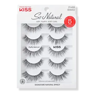 Kiss So Natural False Eyelashes - Fluffy Natural