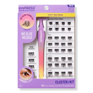 Kiss Impress Falsies Pre-glued Lash Clusters Kit - Soft Natural