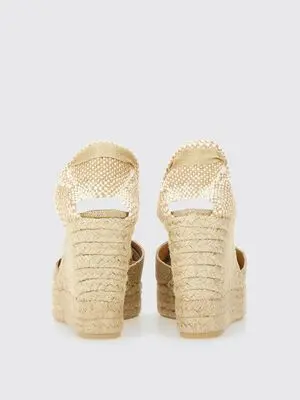 CastaÑer Wedge Espadrilles With Tie Fastening - Gold