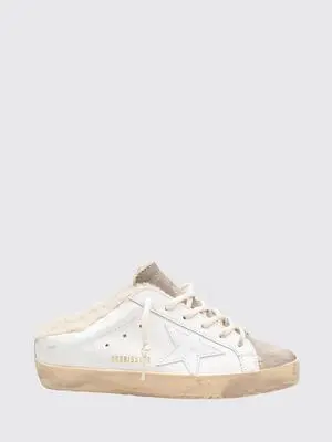 GOLDEN GOOSE Super-star Calfskin Leather Sabot Sneakers - White