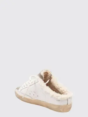 GOLDEN GOOSE Super-star Calfskin Leather Sabot Sneakers - White