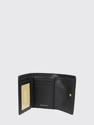 Michael Kors Bryant Tri-fold Wallet With Metal Logo And Button - Black 1