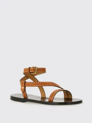 Isabel Marant Étoile Studded Flat Sandals - Brown