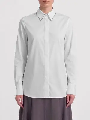 Brunello Cucinelli Slim Fit Cotton Shirt - White