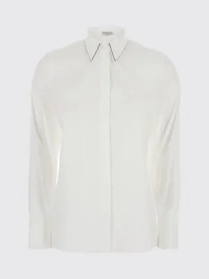 Brunello Cucinelli Slim Fit Cotton Shirt - White