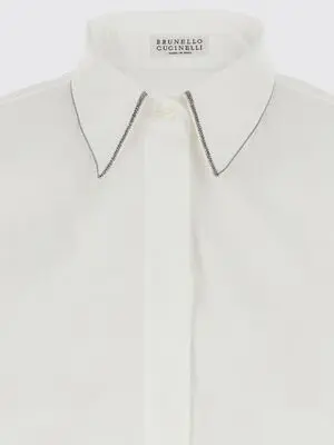 Brunello Cucinelli Slim Fit Cotton Shirt - White
