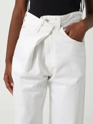 AGOLDE Wide Leg Trousers - Milk