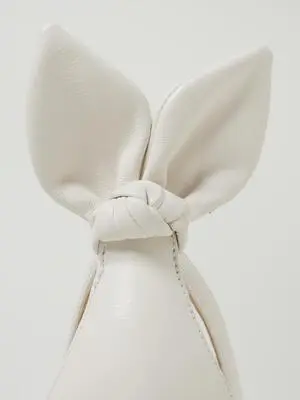 AQUAZZURA Leather Pumps With Bow Detailing - White