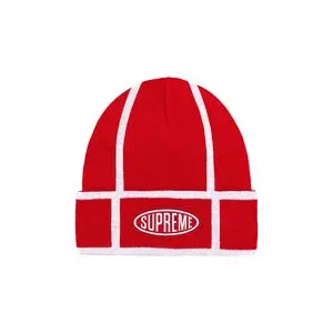 Supreme Grid Beanie - Red