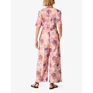 Whistles Floral-print Button-down Jumpsuit