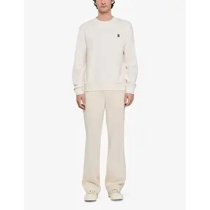 Sandro Relaxed-fit Cotton Sweatshirt - Butter Cream