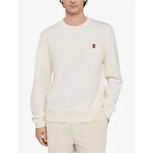 Sandro Relaxed-fit Cotton Sweatshirt - Butter Cream