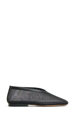 MANSUR GAVRIEL Square Toe Flat - Black