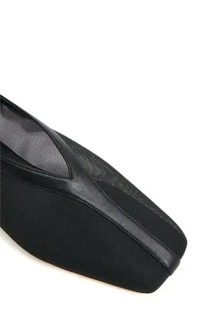 MANSUR GAVRIEL Square Toe Flat - Black
