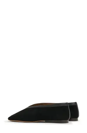MANSUR GAVRIEL Square Toe Flat - Black/black