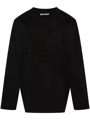 Palm Angels Monogram-embroidered Cotton T-shirt