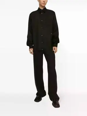 Dolce & Gabbana Long-sleeve Linen Shirt - Black