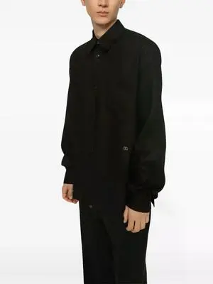 Dolce & Gabbana Long-sleeve Linen Shirt - Black