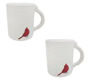 TEMP-TATIONS Set Of 18-oz Mugs W/ Figural Icon Handles - One-color