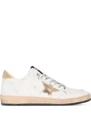 Golden Goose Distressed Sneakers - Milk/gold