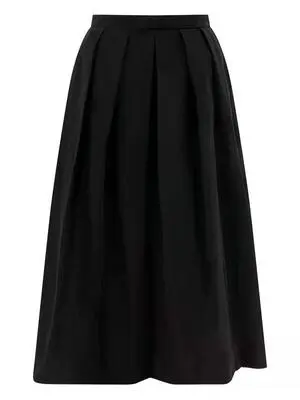 SANDBEIGE Pleated Midi Skirt - Black
