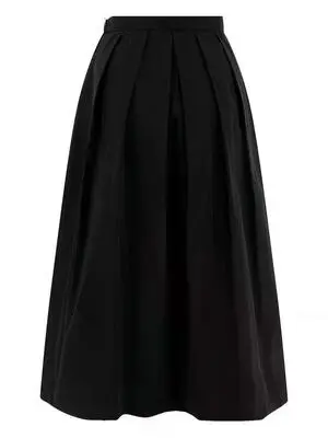 SANDBEIGE Pleated Midi Skirt - Black