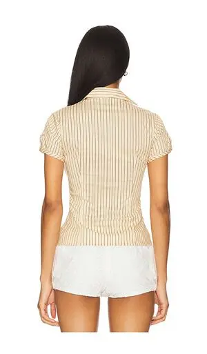 With Jéan Mikayla Short Sleeve Button-up Shirt