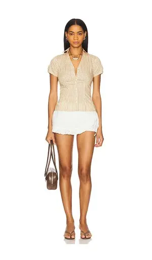With Jéan Mikayla Short Sleeve Button-up Shirt