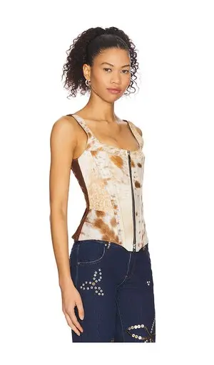 UNDERSTATED LEATHER Cowhide Bustier