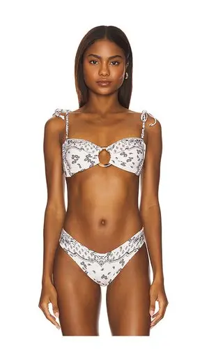 MONTCE Tori Ties Bandeau Bikini Top - Ivy Bandana